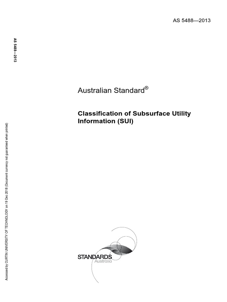 5488-2013 - V2 - Classification of Subsurface Utility Information | PDF ...