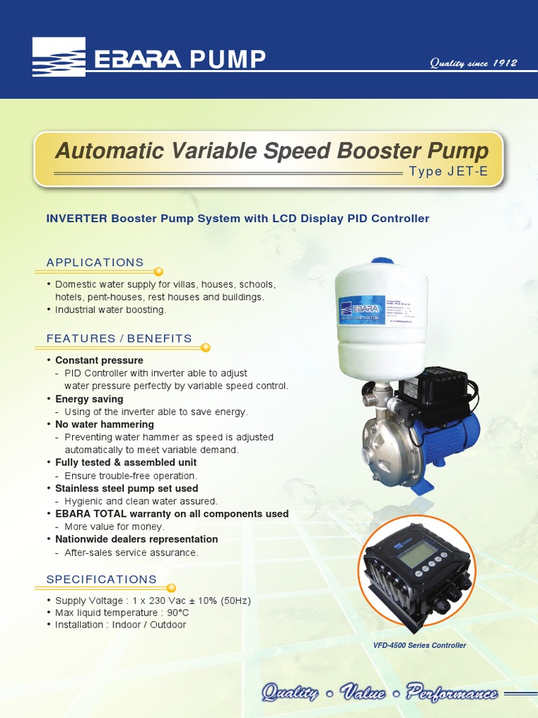 Ebara Jet - E PDF | PDF | Pump | Energy Technology