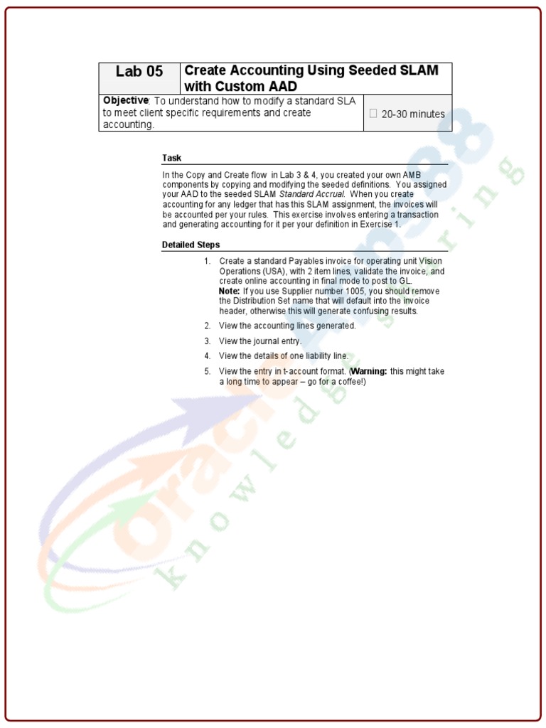 Microsoft Word - SLA Lab 05 | PDF | Invoice | Business