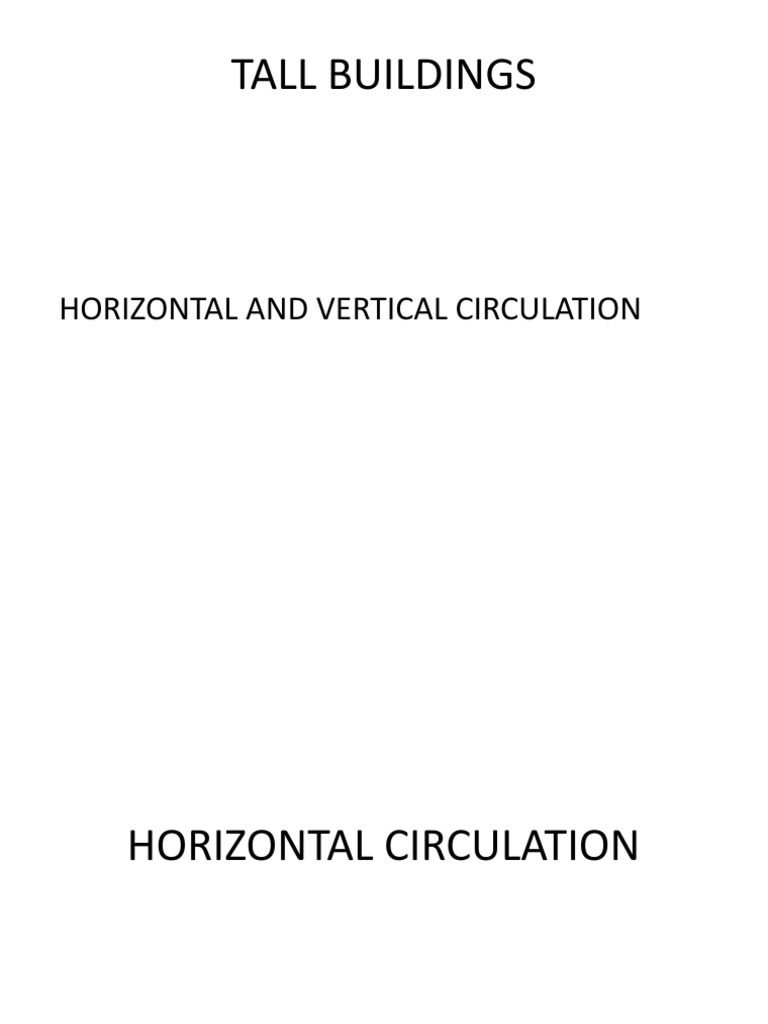 Tall Buildings: Horizontal and Vertical Circulation | PDF | Stairs ...