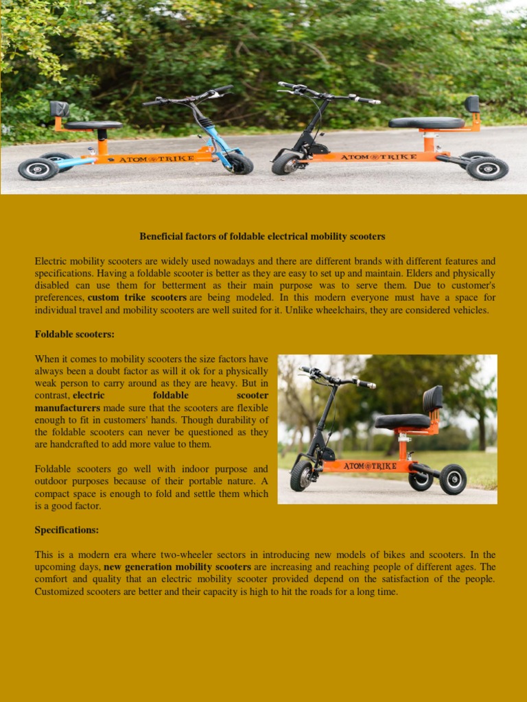 New Generation Mobility Scooters | PDF