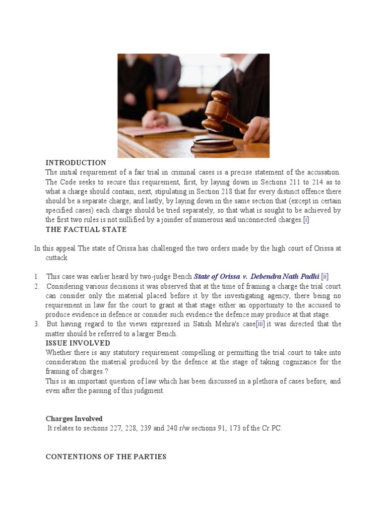 State of Orissa v. Debendra Nath Padhi | PDF | Trials | Prosecutor