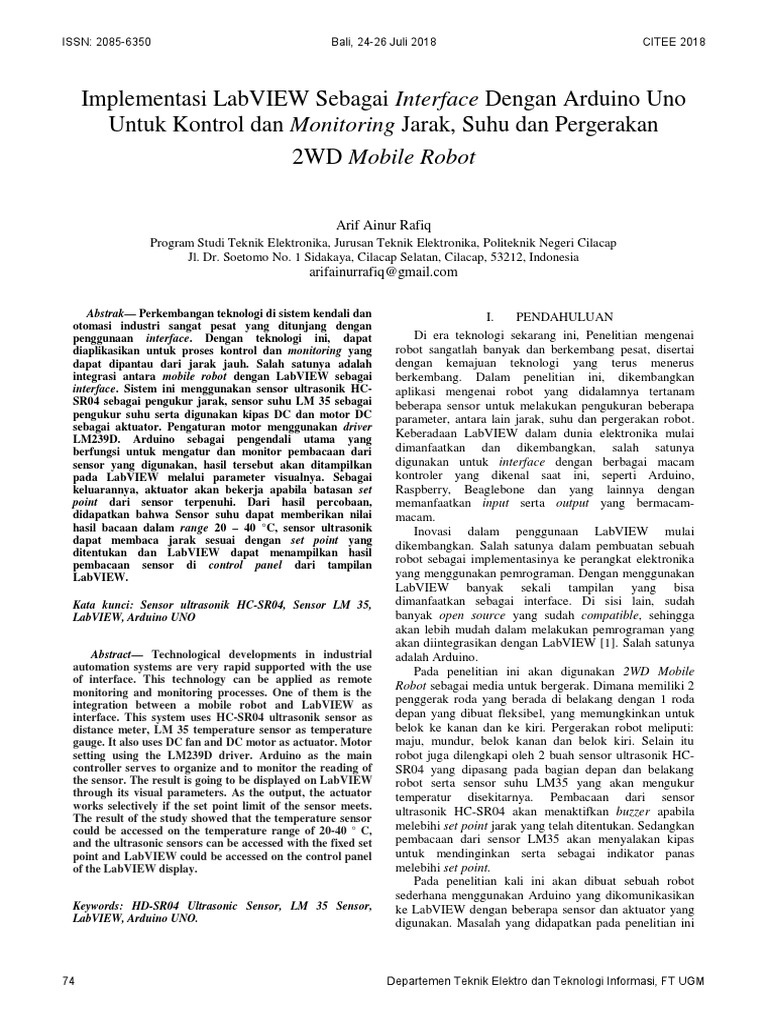 SIE-003 - Arif Ainur Rafiq-Implementasi LabVIEW Sebagai Interface | PDF