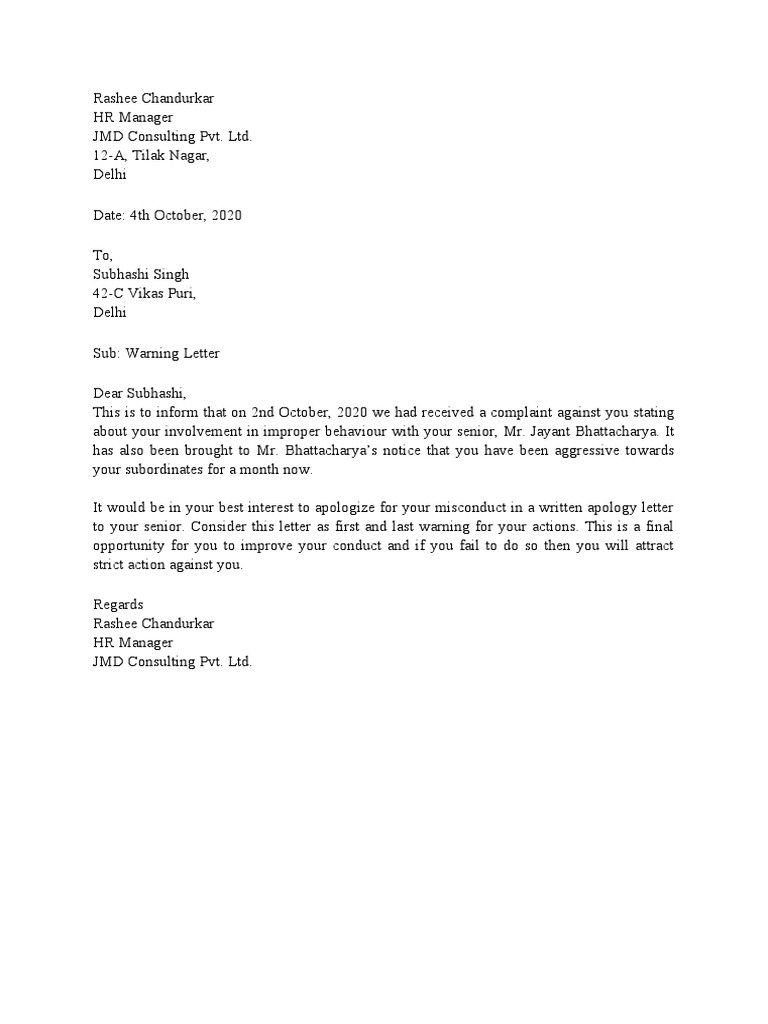 Warning Letter | PDF