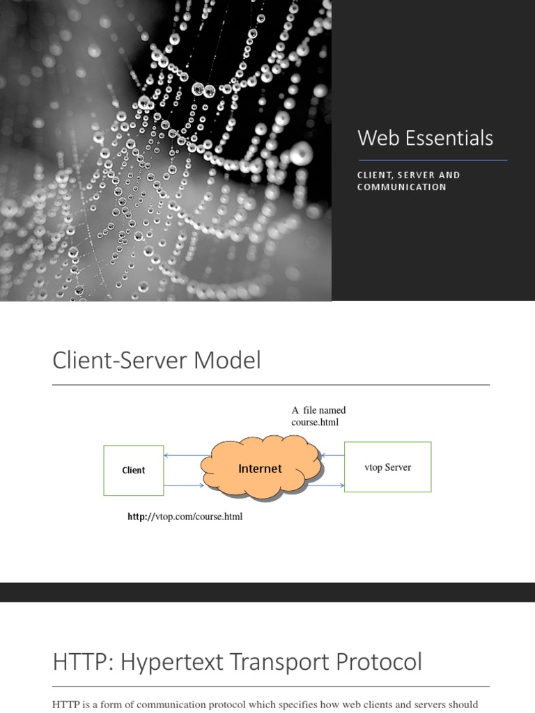 Web Essentials: Client, Server and Communication | PDF | Hypertext ...