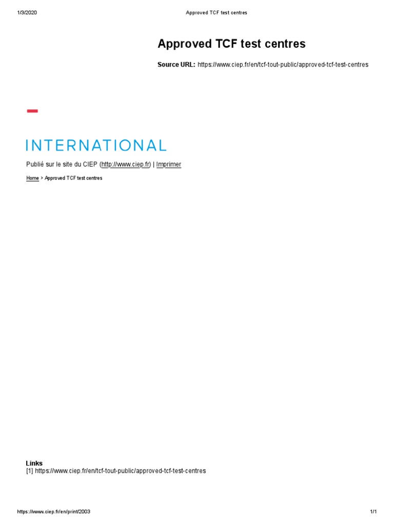 Approved TCF Test Centres | PDF | Technology & Engineering