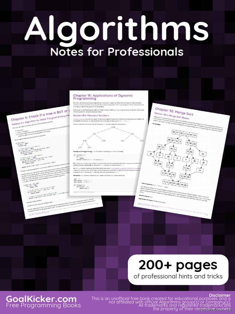 Algorithms Notes For Professionals PDF | PDF | Time Complexity ...
