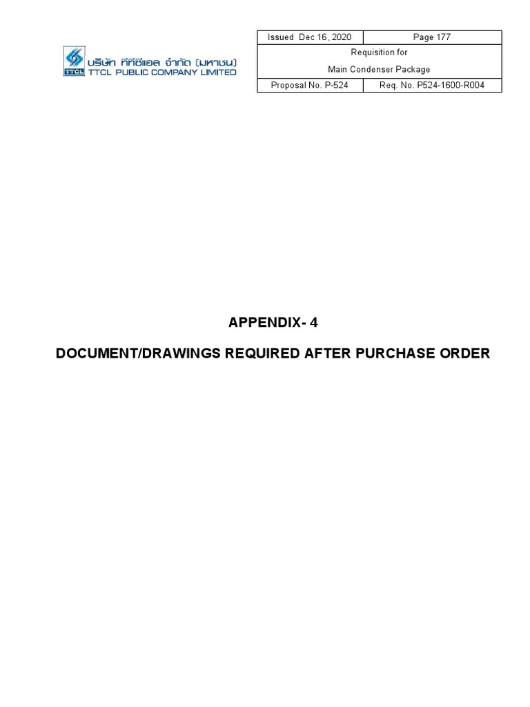 5.0 - APPENDIX-4 Documents Required After PO | PDF | Paper | Computing And Information Technology