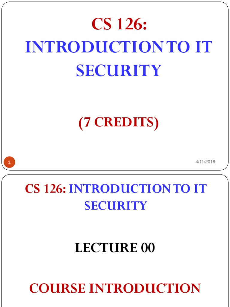 CS 126 Lecture 00 | PDF | Lecture | Academic Term