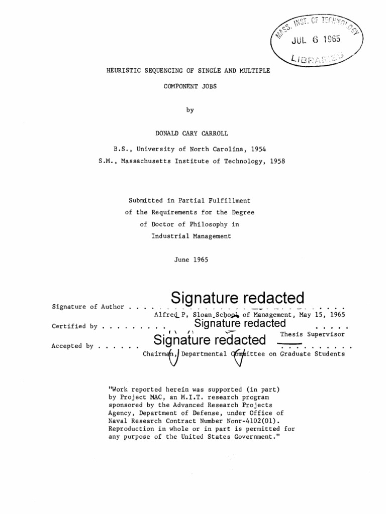 Signature Redacted | PDF | Simulation | Scheduling (Computing)