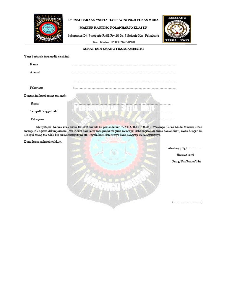 Formulir STK Polanharjo | PDF