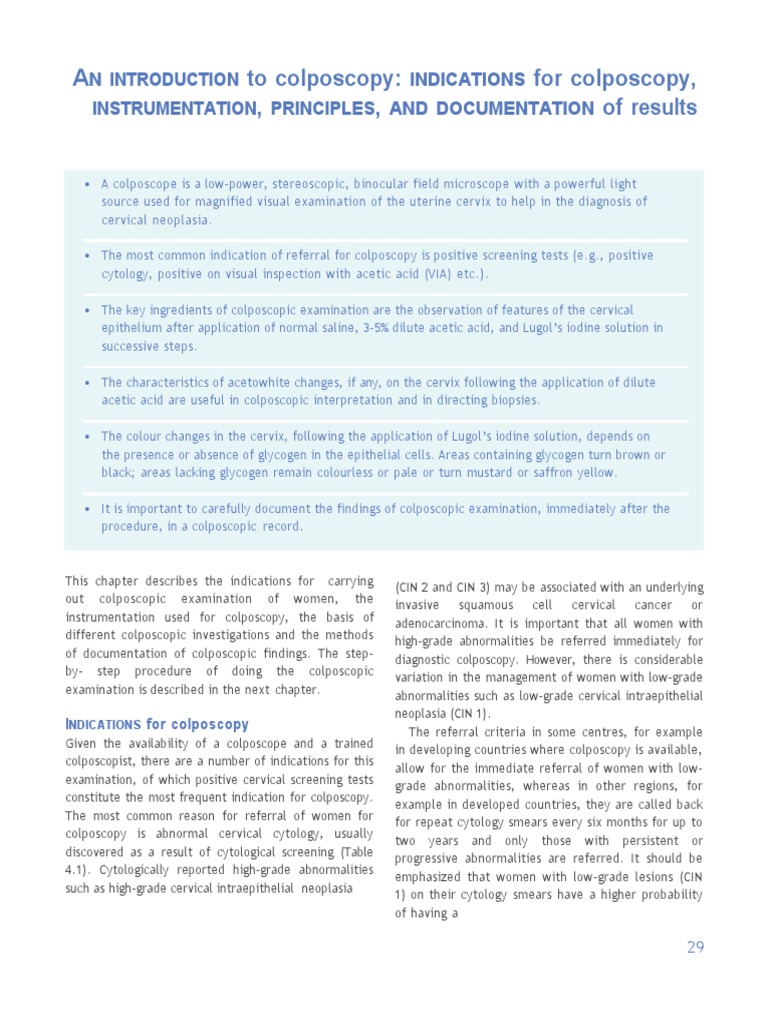 An Introduction To Colpos | PDF | Cervical Cancer | Clinical Medicine