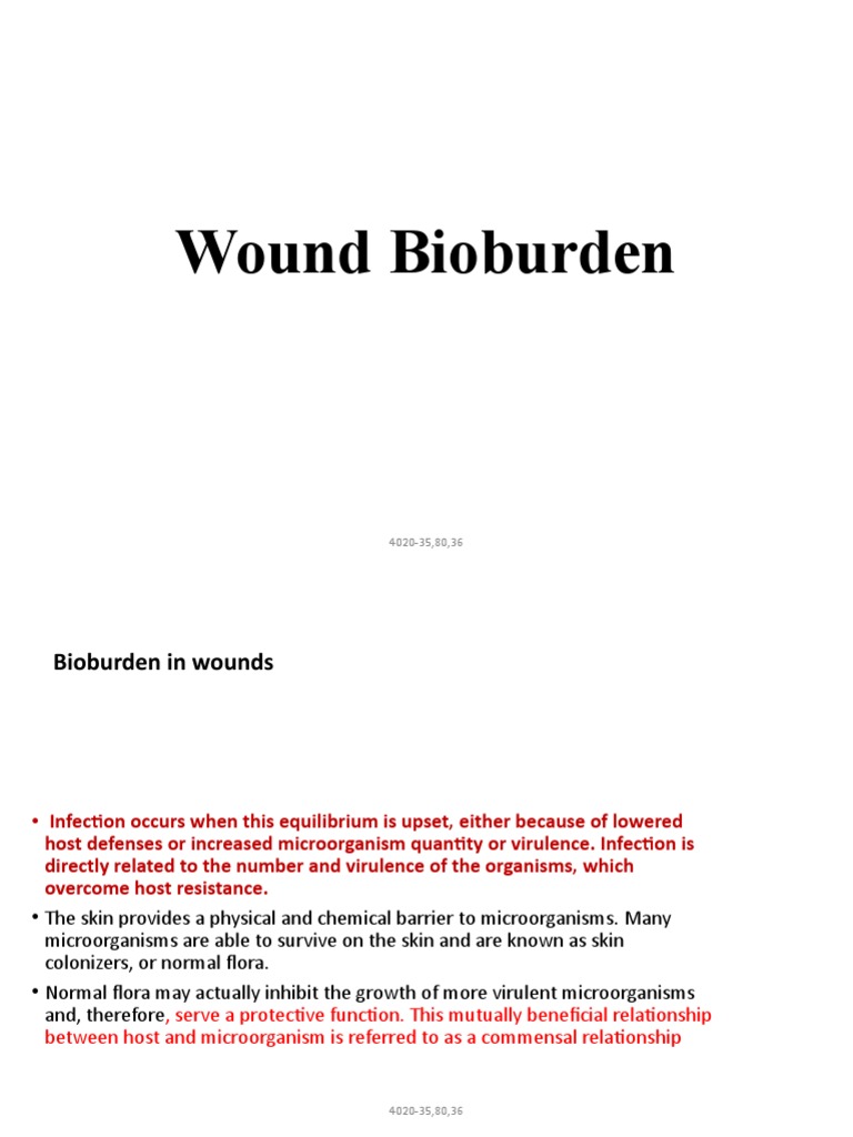 Wound Bioburden | PDF | Inflammation | Infection