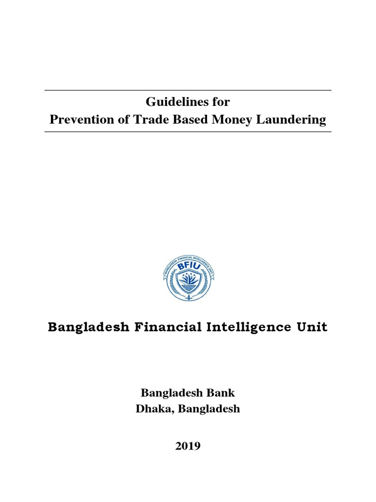Guideline - TBML 12 2019 PDF | PDF | Money Laundering | Financial ...