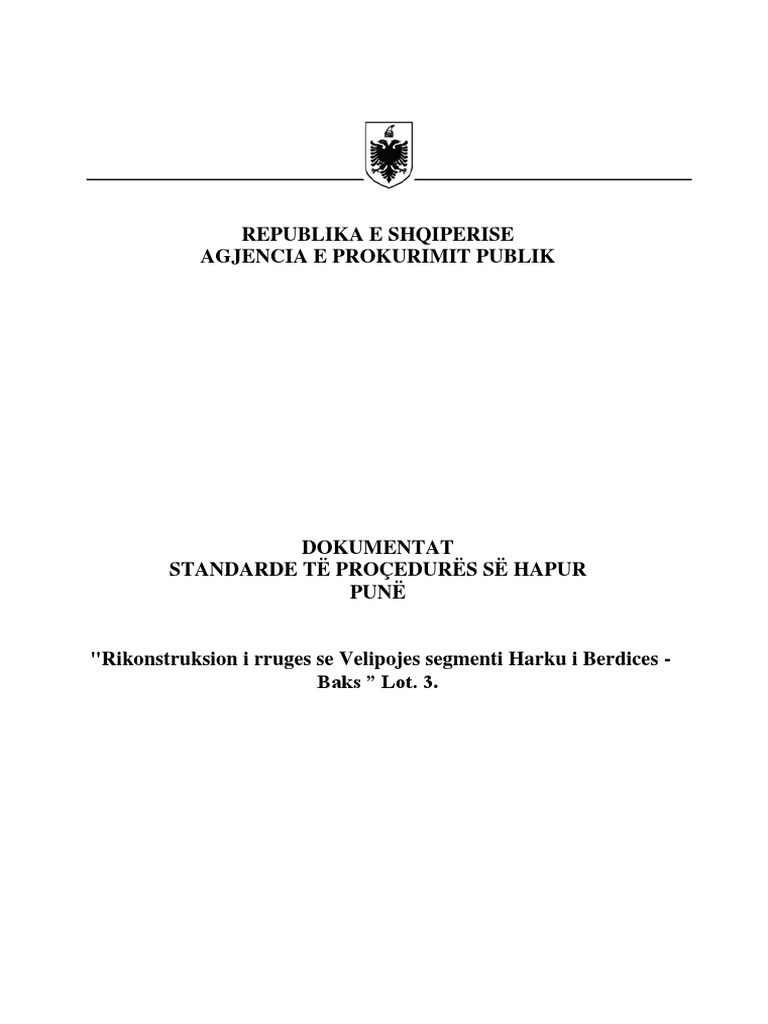 Republika E Shqiperise Agjencia E Prokurimit Publik | PDF