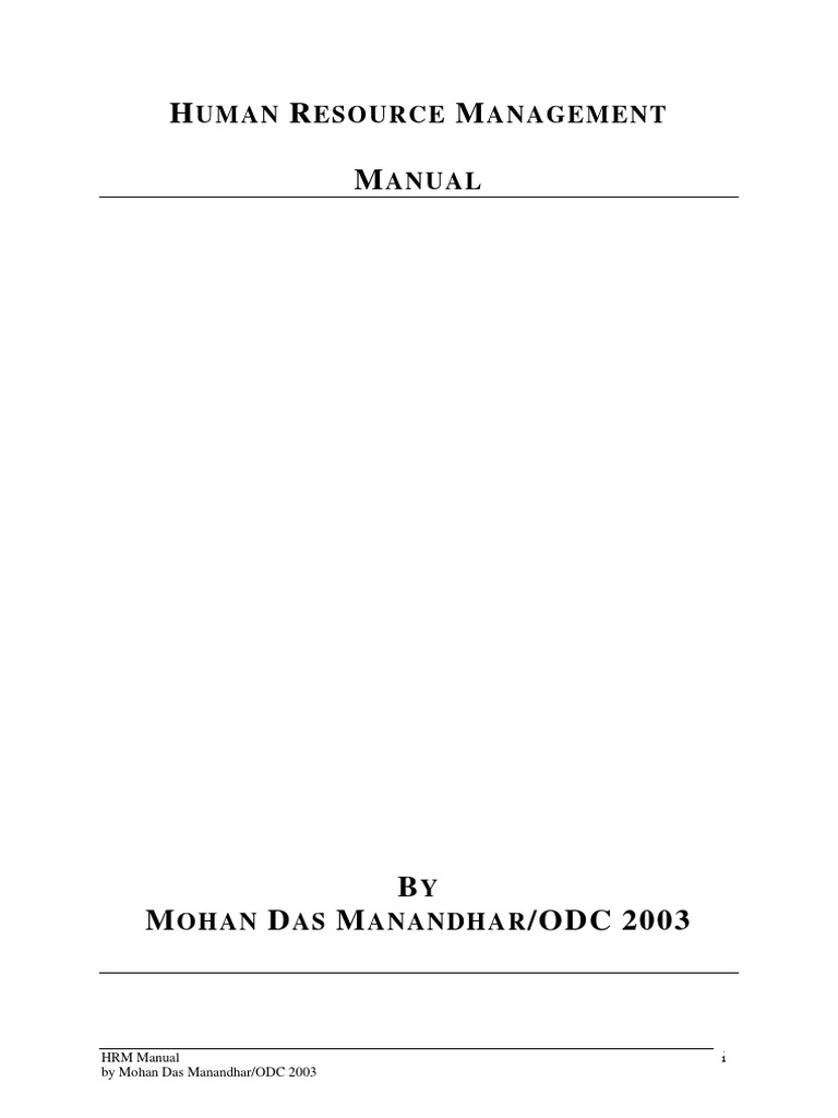 H R M M: Uman Esource Anag Ement | PDF | Human Resource Management ...
