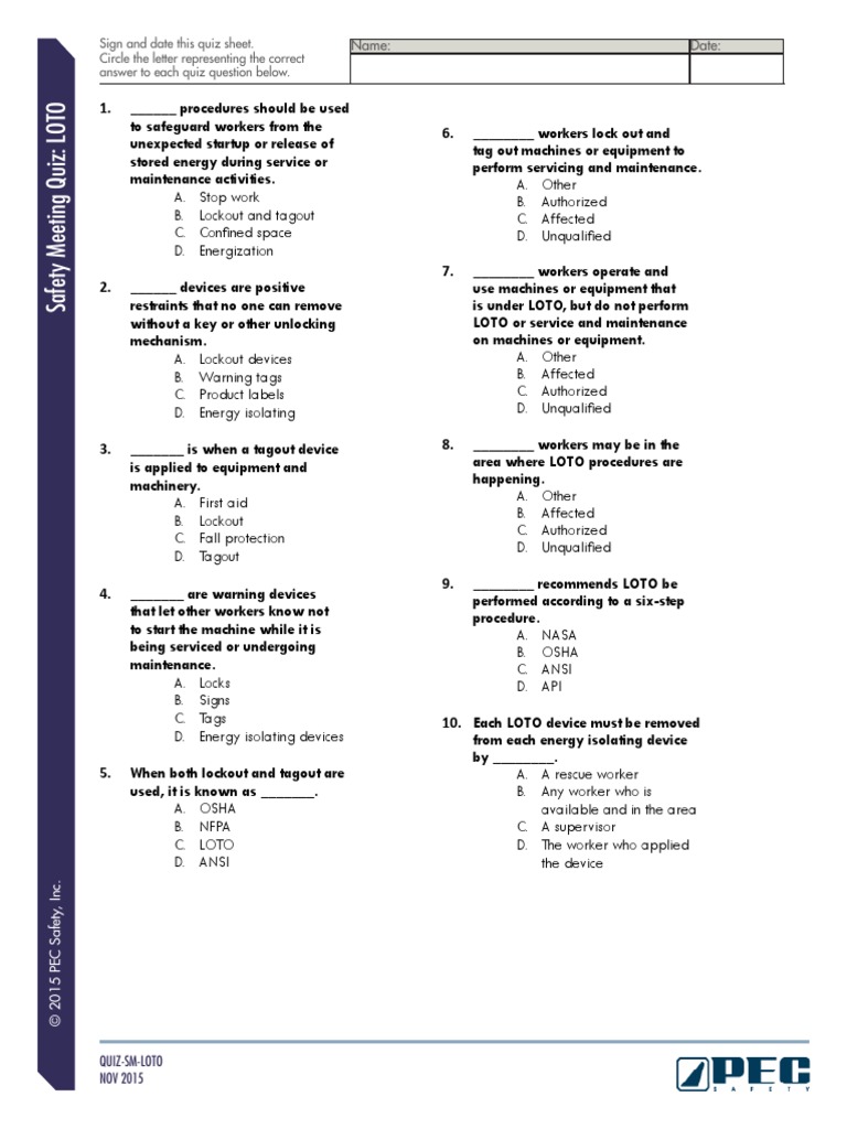 Loto SM Test&answer 2015 | PDF | Futurology | Occupational Safety And ...