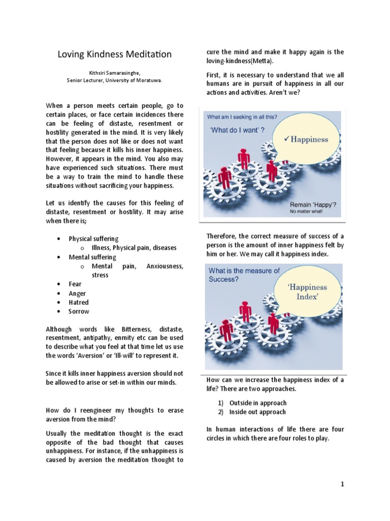 Loving Kindness Meditation Guide | PDF | Mind | Thought