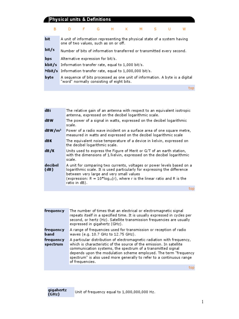 Satellite Terminology | PDF | Satellite Television | Hertz Satellite Terminology | PDF | Satellite Television | Hertz