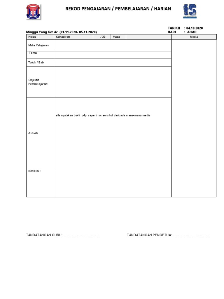 Contoh RPH Semasa PDPR | PDF