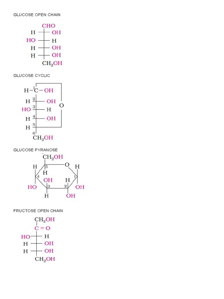 Sugar Molecule Structures | PDF | Wellness