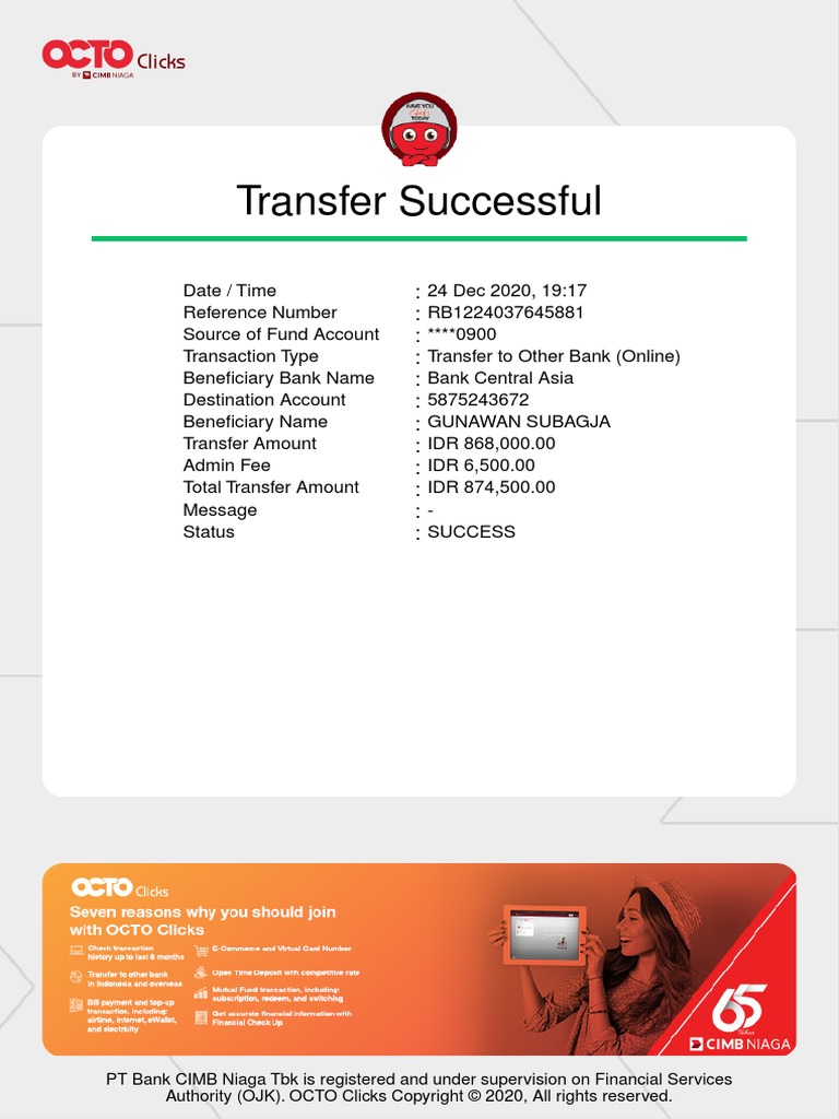 Transfer To Other Bank (Online) - RB1224037645881 | PDF | Business ...