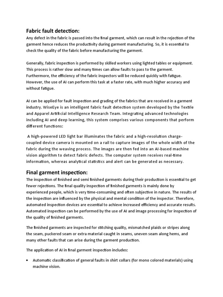 Fabric Fault Detection | PDF | Artificial Intelligence | Intelligence (AI) & Semantics