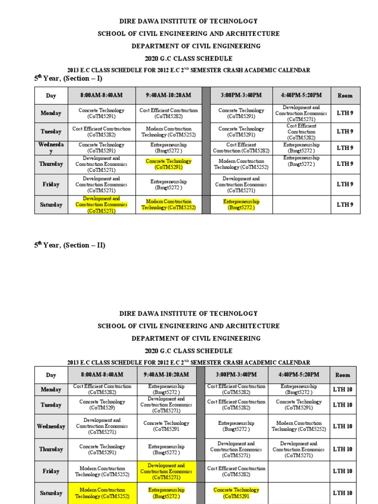 New Updated Cotm 40min SCH For GC | PDF | Academic Term | Real Estate Law
