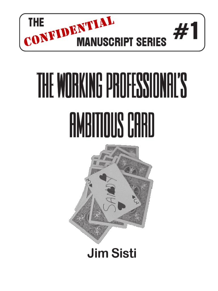 Ambitious Card | PDF | Playing Cards | Thumb