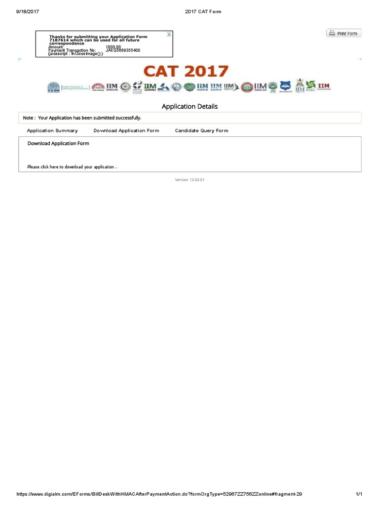 Application Details: Application Summary Download Application Form ...