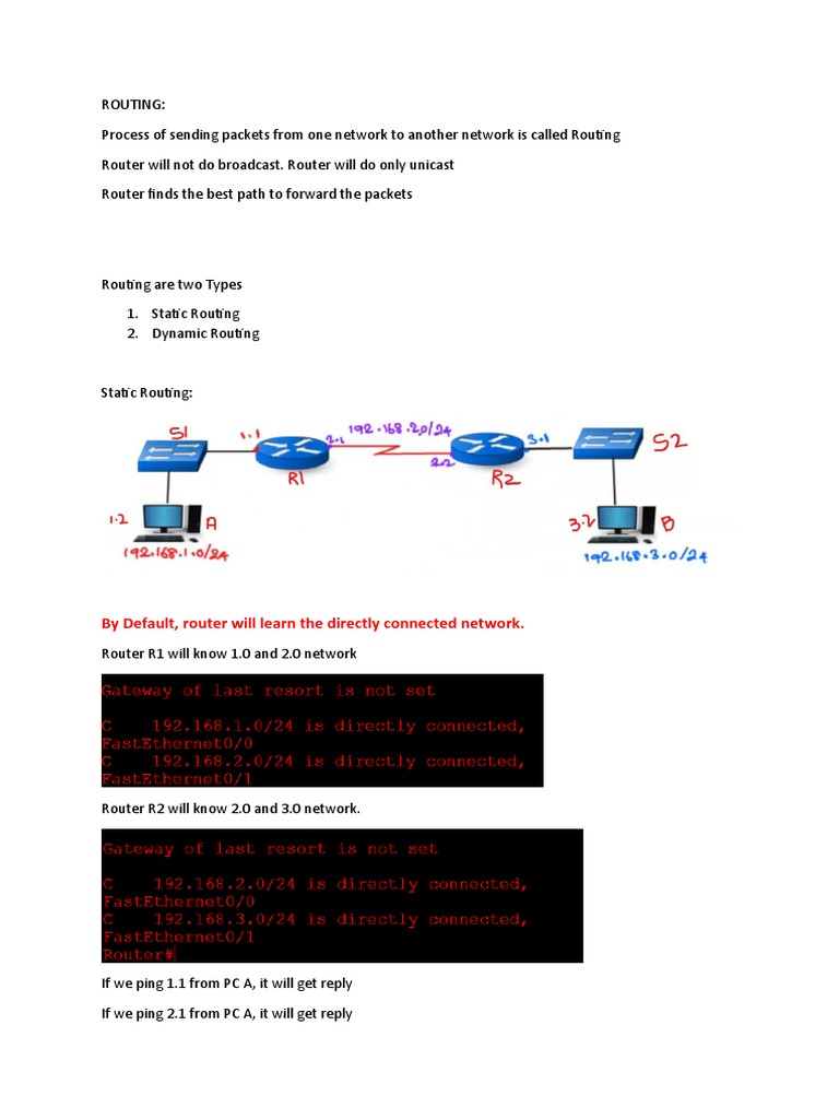 By Default, Router Will Learn The Directly Connected Network | PDF