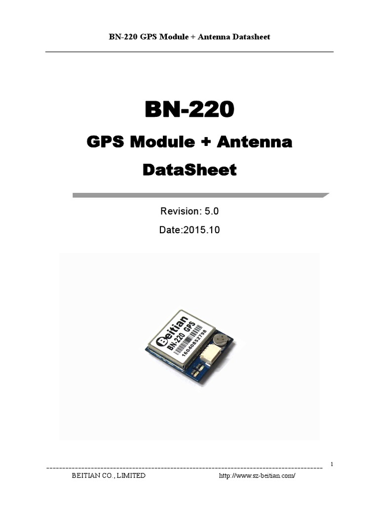 BN-220 GPS Module Specifications | PDF | Global Positioning System ...