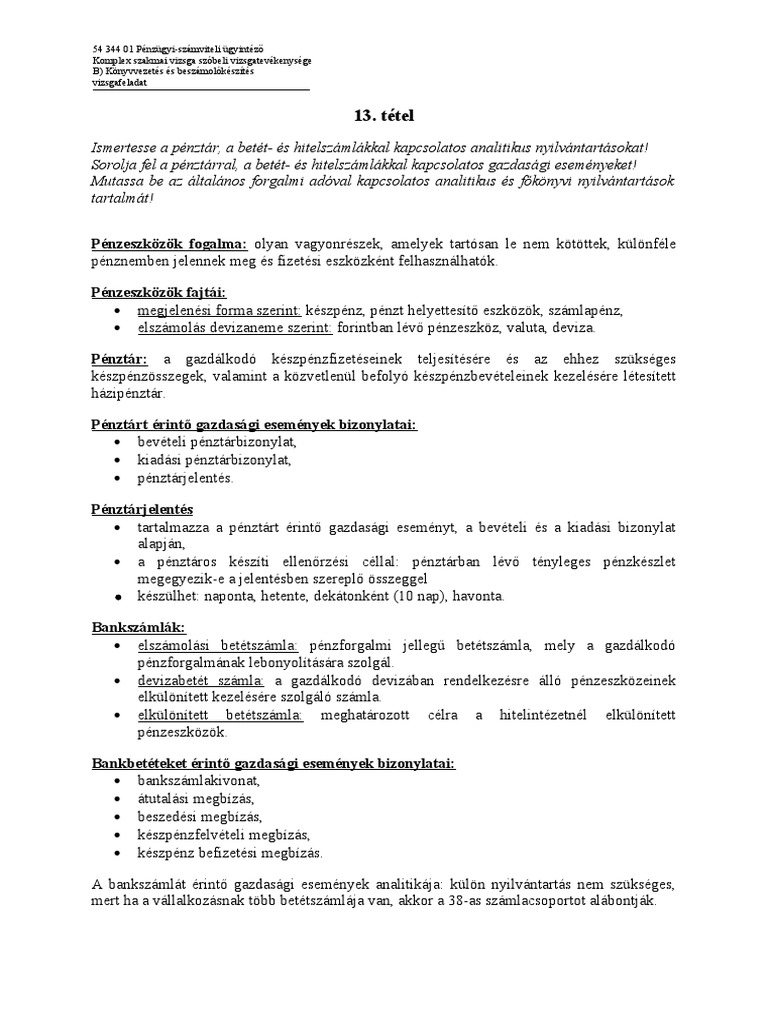 Tétel | PDF
