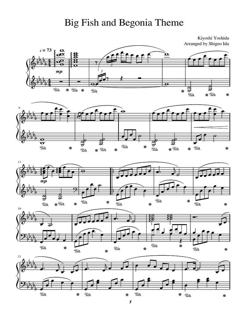 Big Fish and Begonia Theme - Kiyoshi Yoshida | PDF