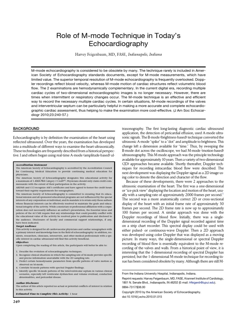 M Mode Feigenbaum PDF | PDF | Heart Valve | Diastole