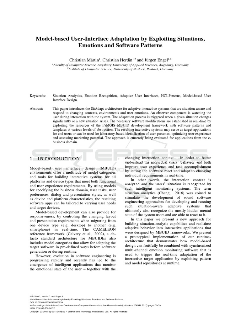 Model-Based User-Interface Adaptation by Exploiting Situations ...