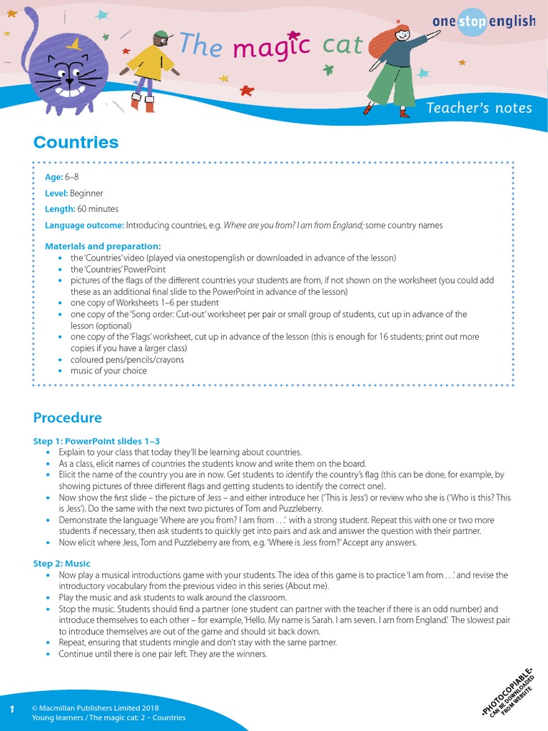 The-Magic-Cat 2 Countries PDF | PDF | Worksheet | Microsoft Power Point