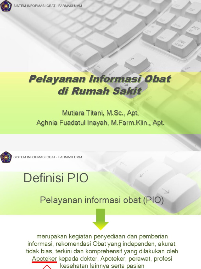 Pelayanan Informasi Obat di Rumah Sakit | PDF | Sains & Matematika