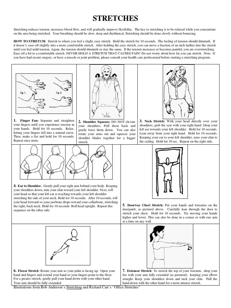Seven Essential Stretches for Relaxation and Improved Flexibility | PDF ...