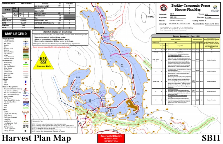 sb11 Harvestplanmap Feb16 | PDF | Bodies Of Water | Natural Resource ...