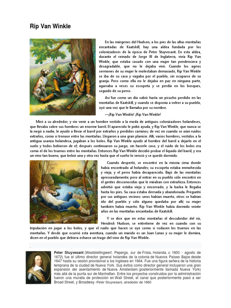 Rip Van Winkle PDF | PDF | Clásicos
