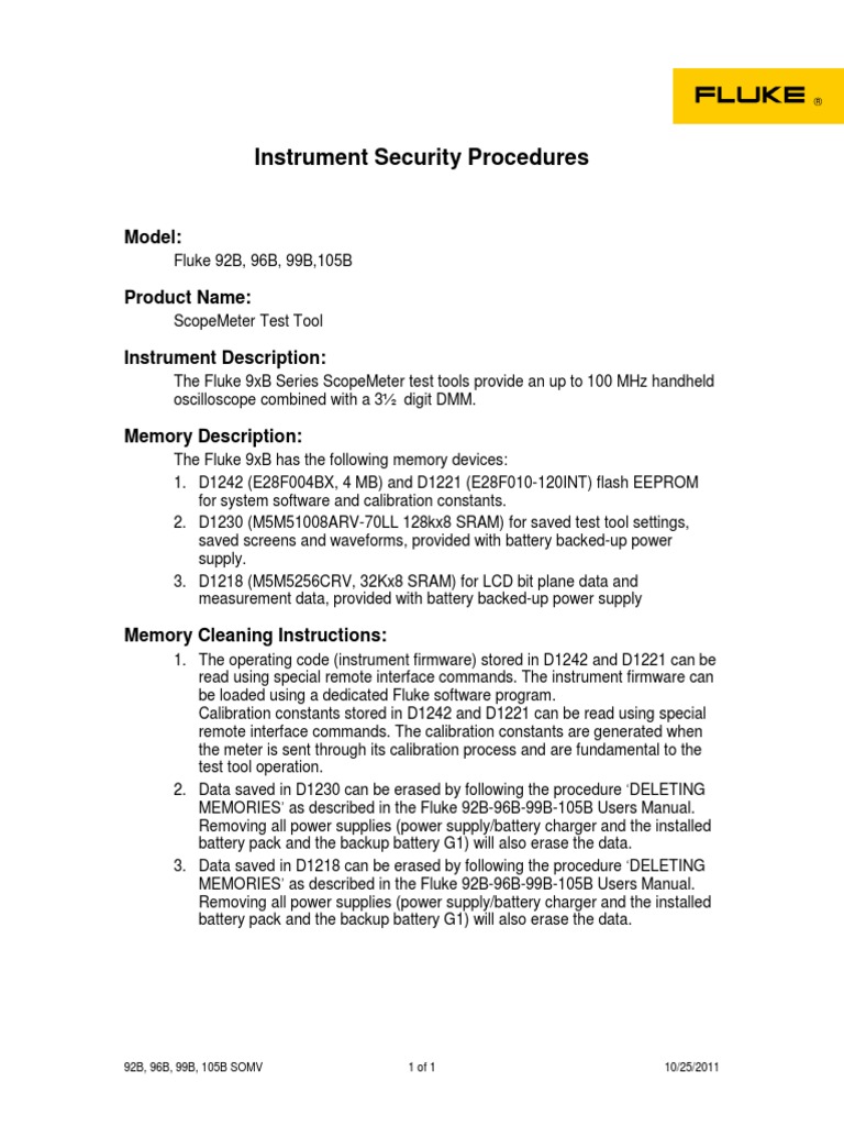 Instrument Security Procedures: Model | PDF