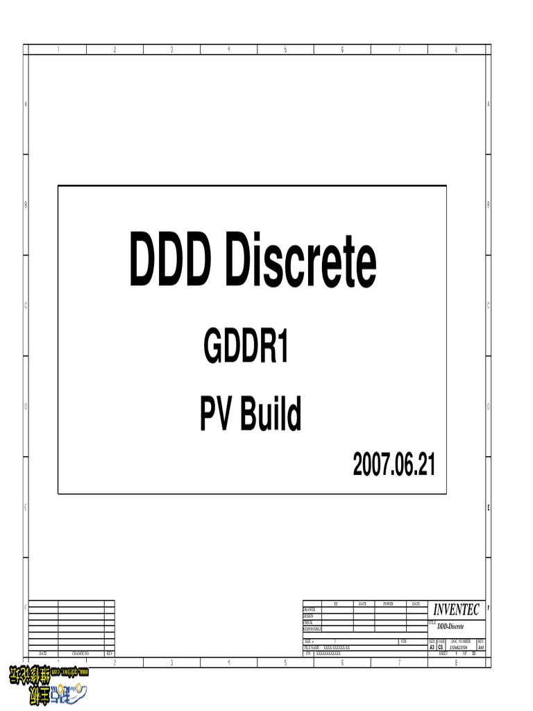Discrete Component Power and Connectivity Schematic for 2007 Notebook ...