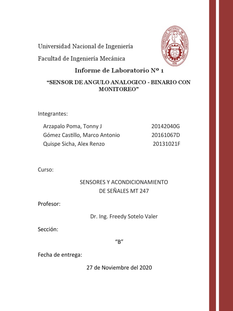 Lab1 Sensor Angular | PDF | Amplificador operacional | Electrónica