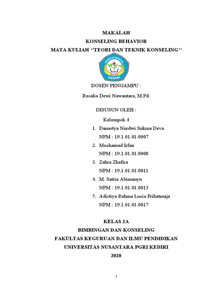 Metode dan Struktur Konseling Behavior | PDF