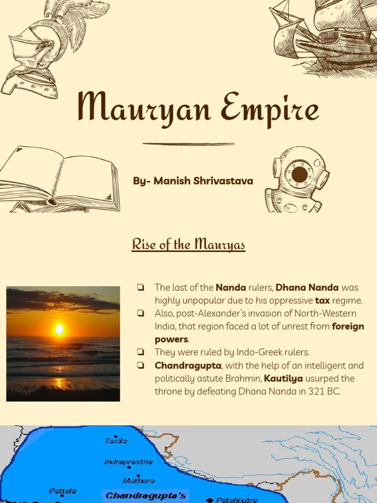 Mauryan Empire: By-Manish Shrivastava | PDF | Sikhism | Religion And Belief
