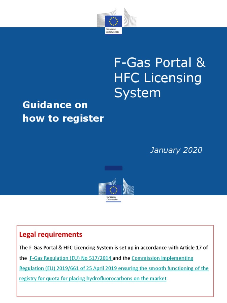 Guidance on Registering for the F-Gas Portal & HFC Licensing System ...