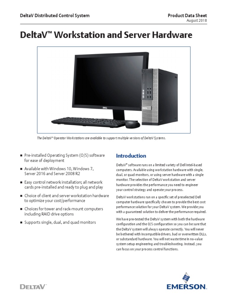 Deltav Workstation Hardware Emerson | PDF | Computer Monitor ...