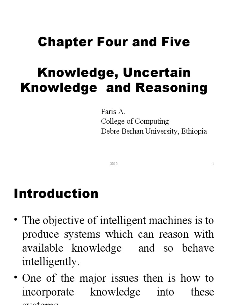 04 - 05-AI-Knowledge and Reasoning | PDF | Interpretation (Logic ...