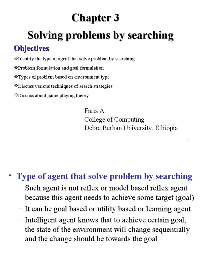 03-AI-Solving Problems by Searching | PDF | Genetic Algorithm | Algorithms